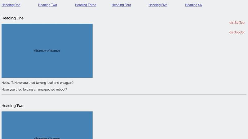 Lazy load iframes on scroll, throttled