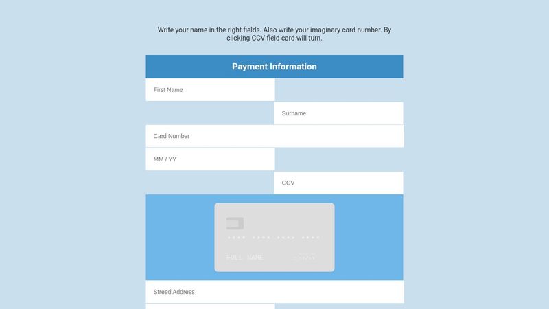 Credit card validation with card.js