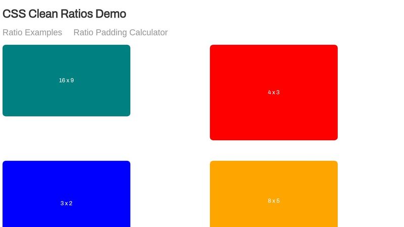 CSS Clean Ratios