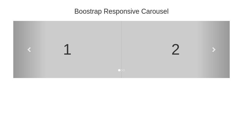 Boostrap Responsive Carousel