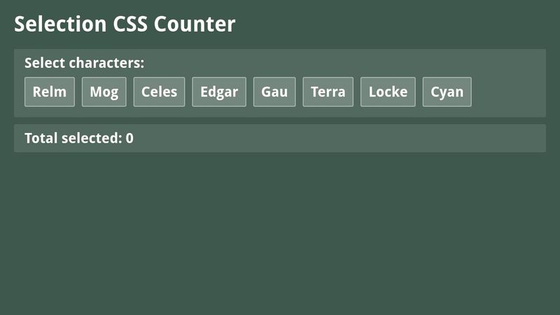 6. Selection CSS Counter