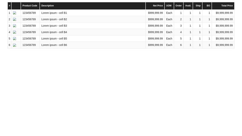 CSS-Grid Table