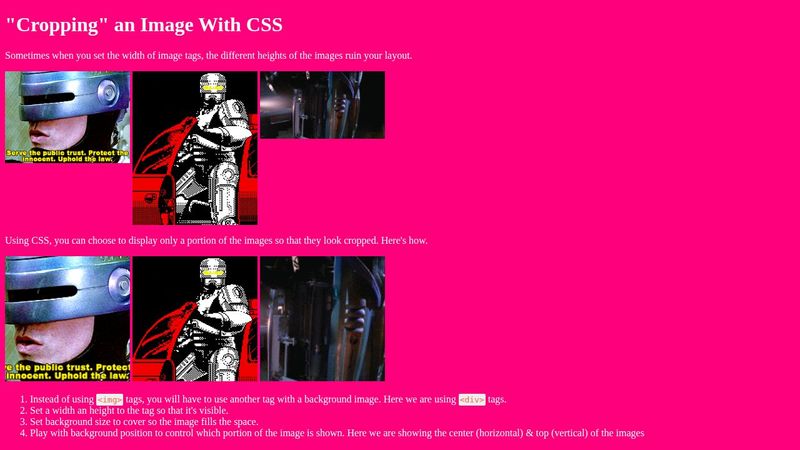 "Cropping" an Image With CSS