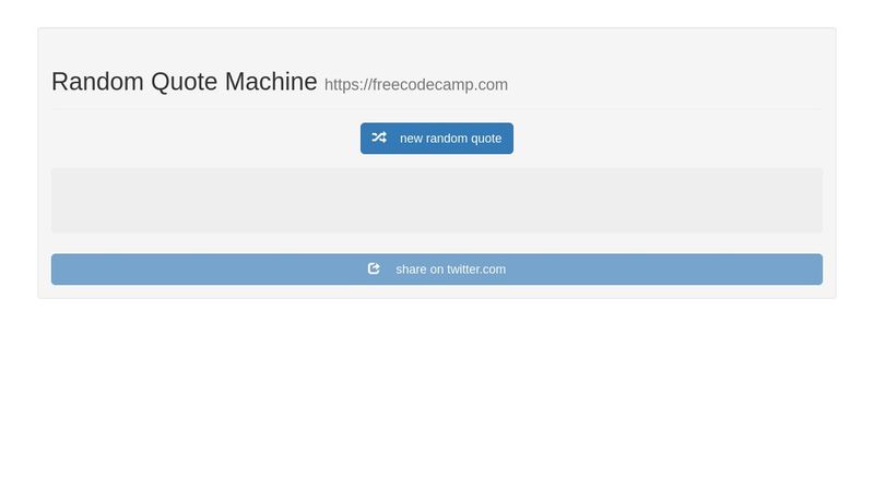 freecodecamp: Random Quote Machine