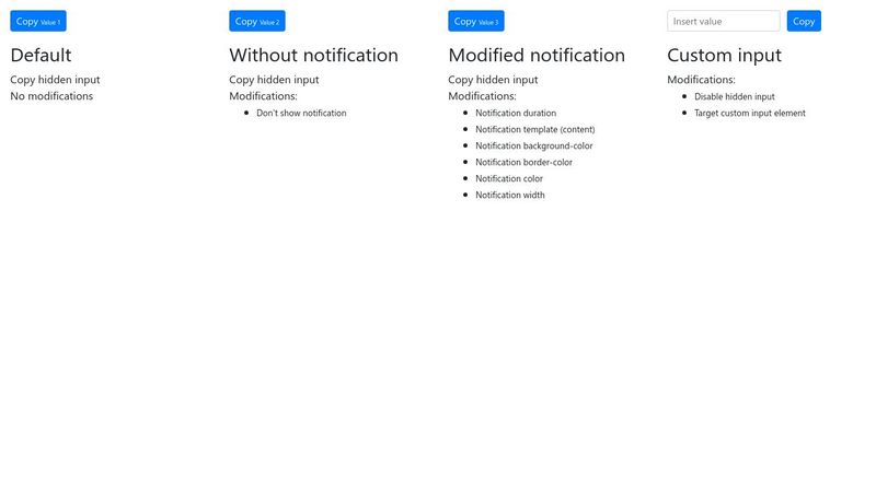 [jQuery Plugin] Copy to Clipboard (Configurable, incl. notification)
