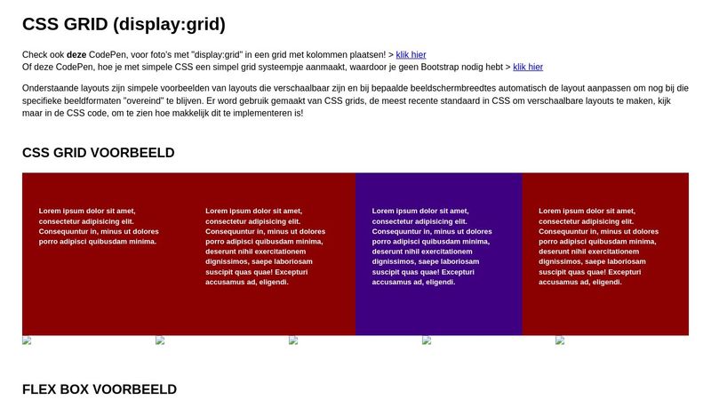 Simple CSS Grid example