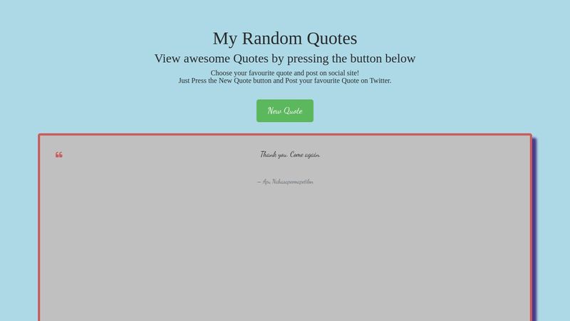 Random Quote Machine