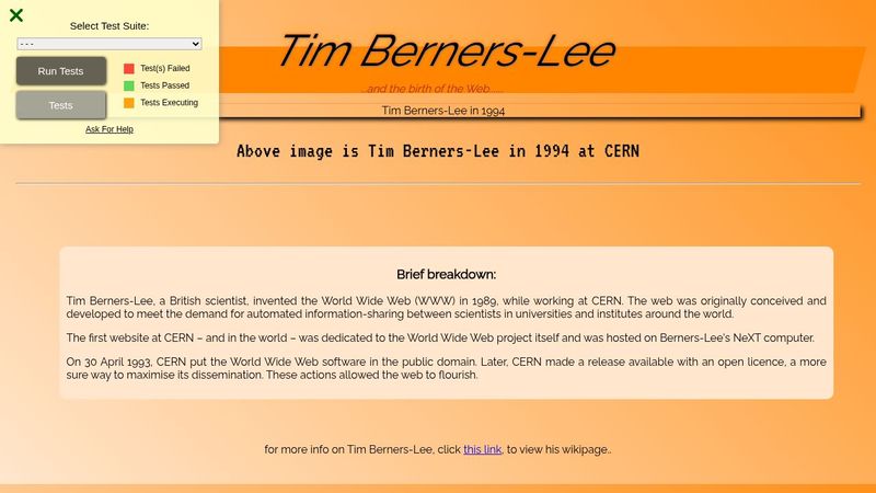 Responsive Web Design Projects - Build a Tribute Page (FreeCodeCamp)