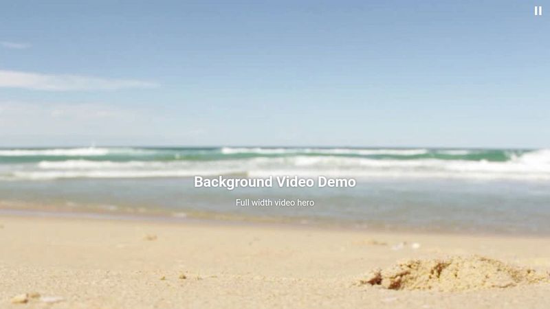 Responsive HTML5 Background Video Demo