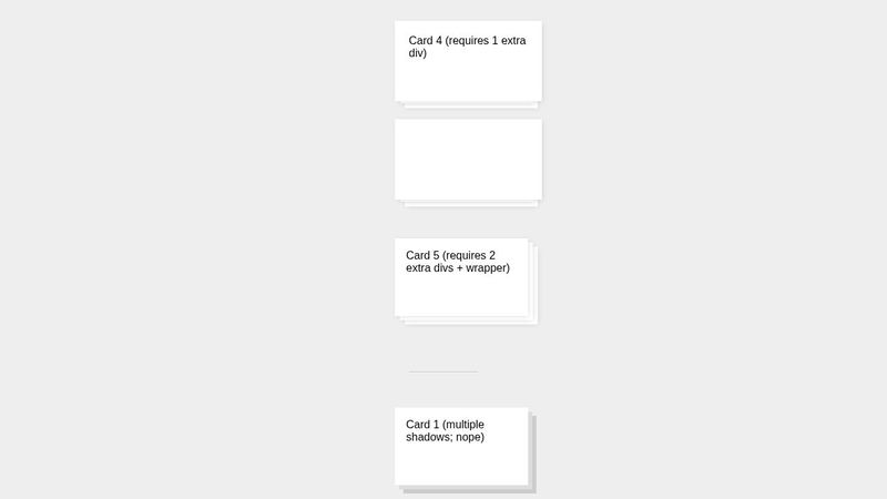 CSS card stack
