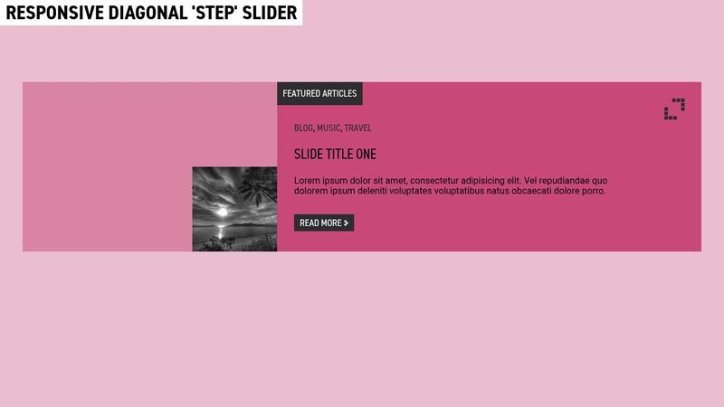 Responsive Diagonal 'Step' Slider