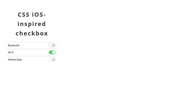 CSS iOS-inspired checkbox