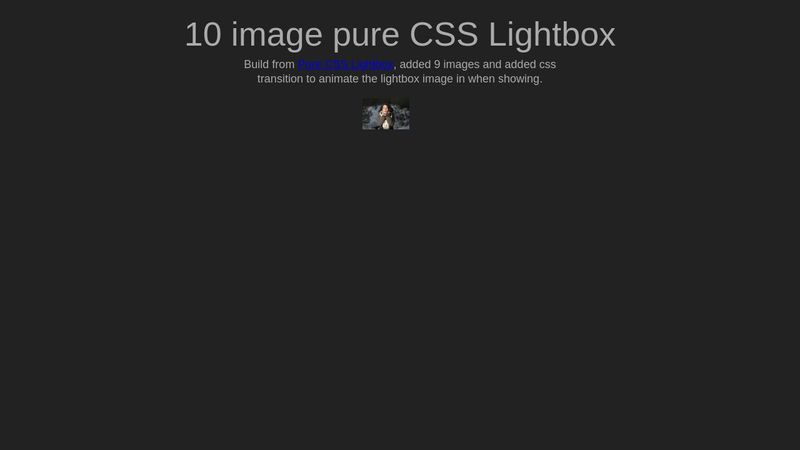 10 Image Pure Css Lightbox