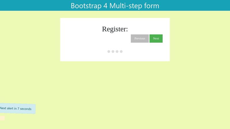 Bootstrap 4 Multi-Step Form