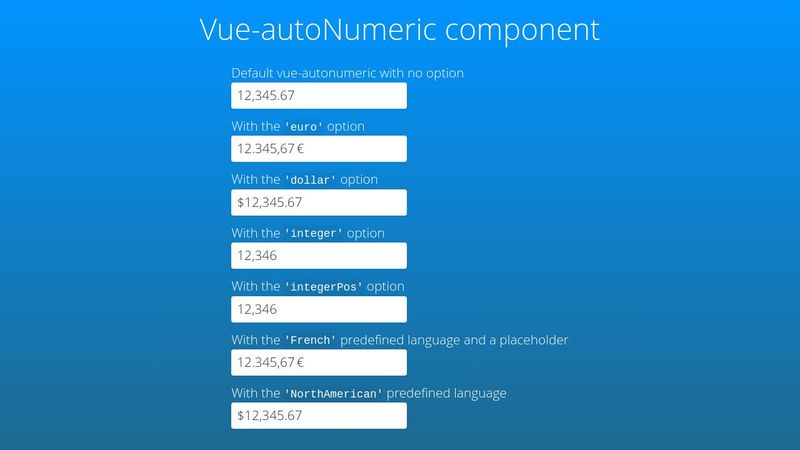vue-autonumeric component example
