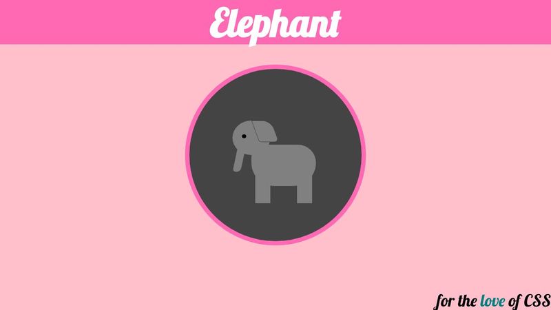Pure css drawing - elephant