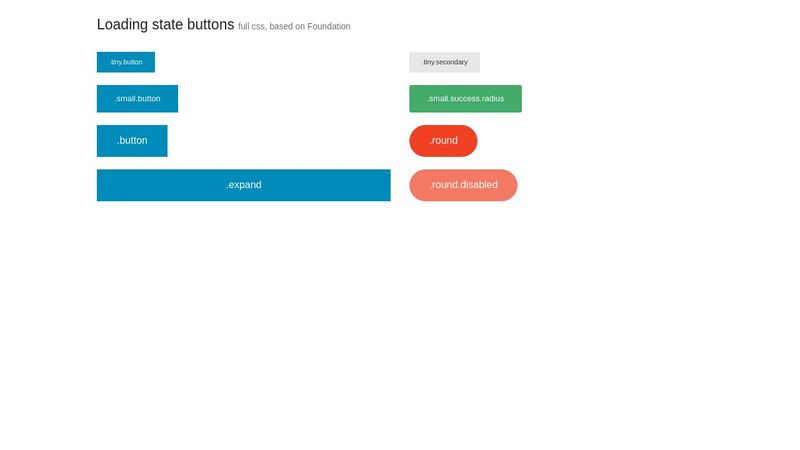 Full css loading state buttons