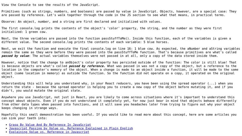 JavaScript Demo: Objects Are Passed By Reference Not Value