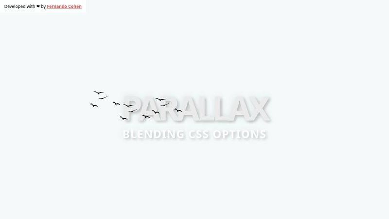 Parallax Effect + Text Blend Mode