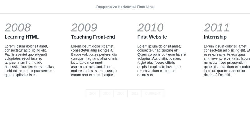 Responsive Horizontal Timeline