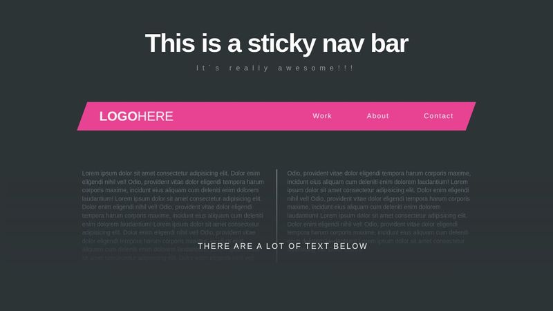 Sticky nav bar