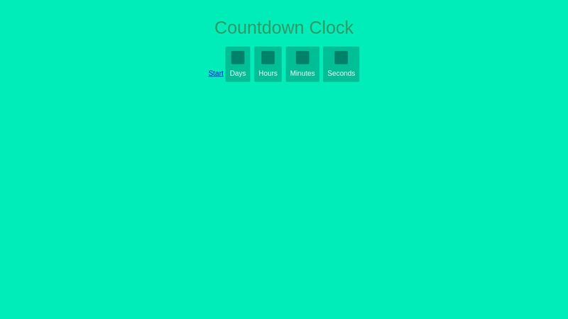 Styled JavaScript Countdown Clock