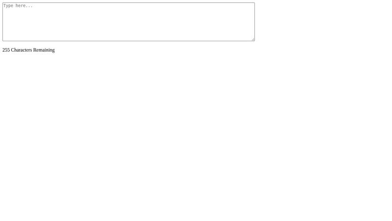 Simple jQuery character countdown in textarea