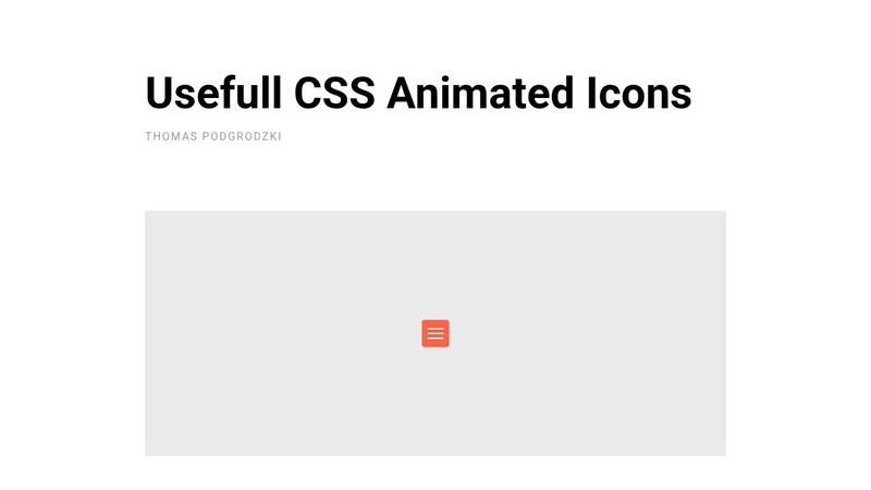 Usefull CSS animated icons