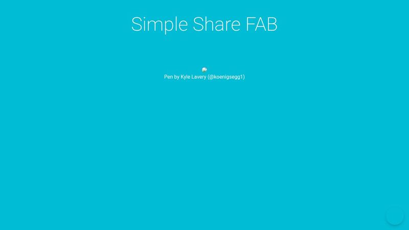 Pure CSS3 Animated Share FAB (Floating Action Button)