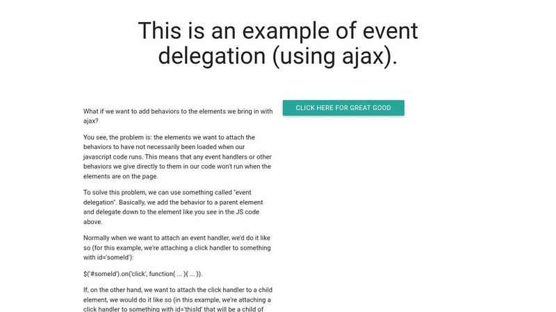 jQuery: Event Delegation