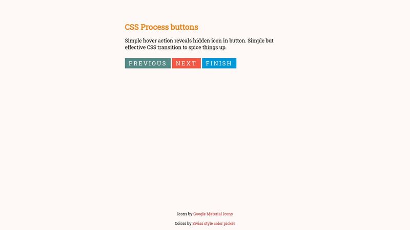 CSS Process buttons