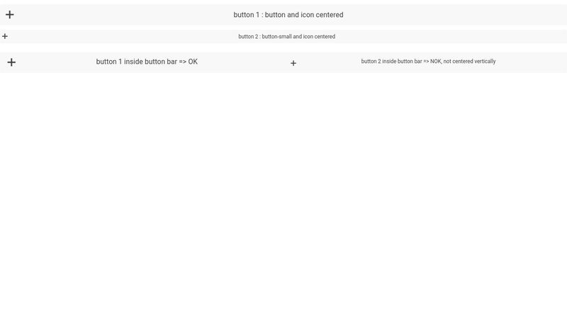 ionic button-small : text not centered
