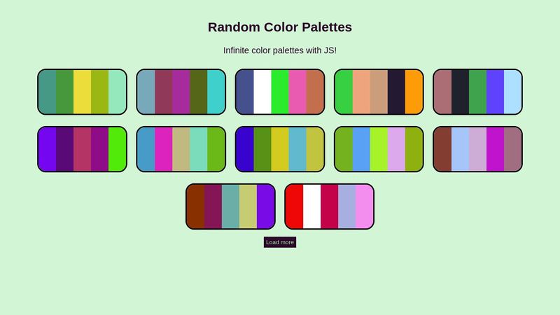 Random Color Palettes with JS
