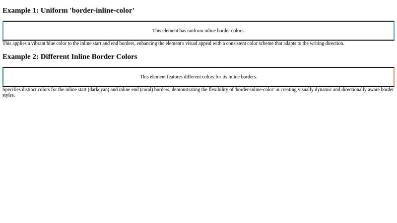 CSS 'border-inline-color' Property
