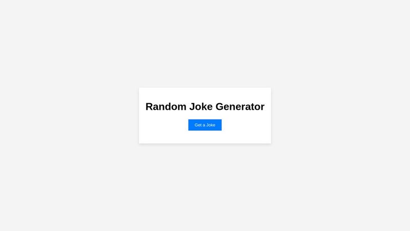 Day 8: Random Joke Generator