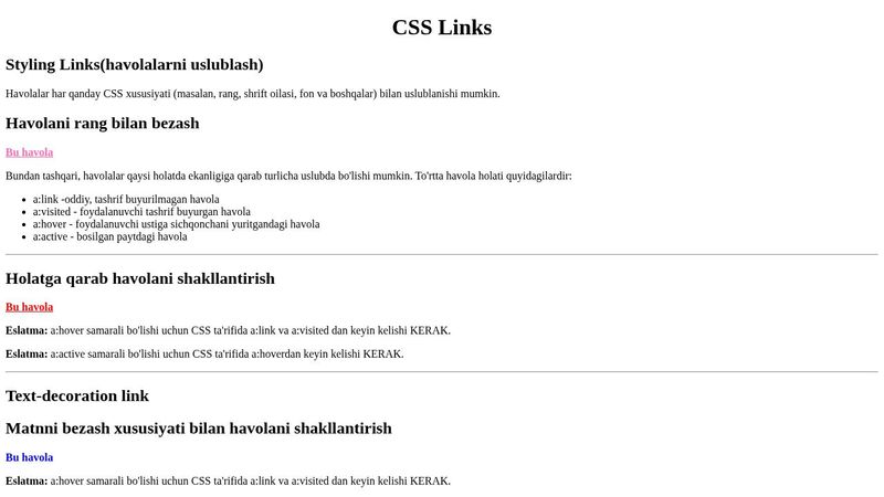 CSS Link