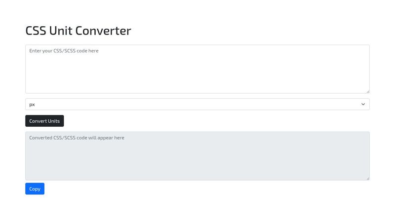 Css/Scss unit Converter By Amol Impal