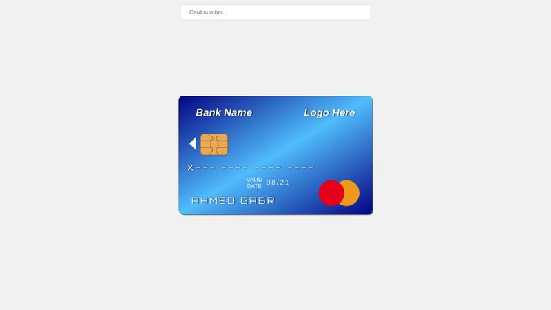 Flip credit card html & css