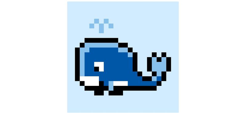 Pixel Art Whale. Pure CSS Grid