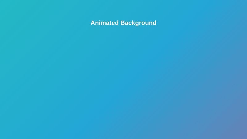 Animated Gradient Background using HTML & CSS
