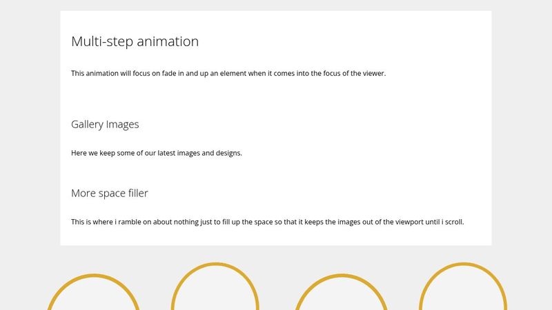 CSS Animations on Scroll - Multi Step Move