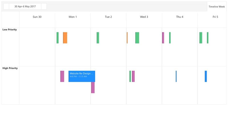 Timelines - DevExtreme Scheduler