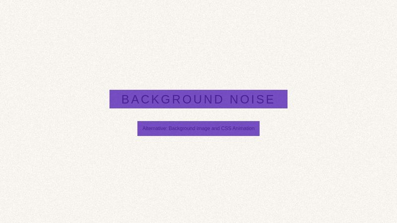 Background Noise - Canvas