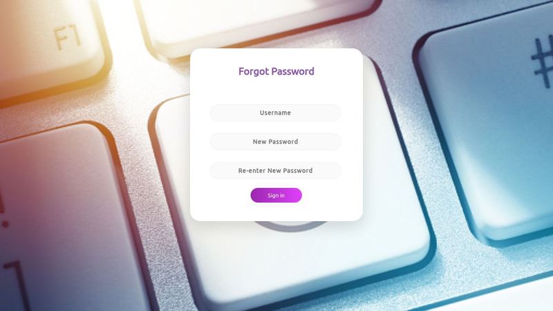 Simple Forgot Password Page