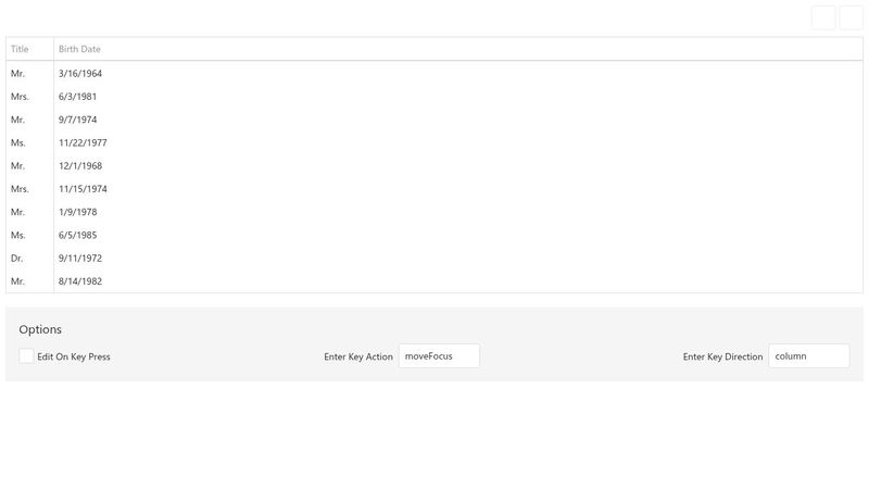 Customize Keyboard Navigation - DevExtreme Data Grid