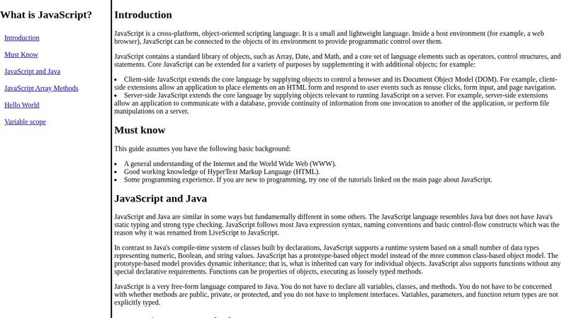 Technical Documentation Page