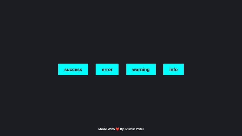 Toast Notification In Javascript