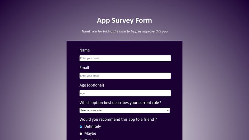 Survey Form