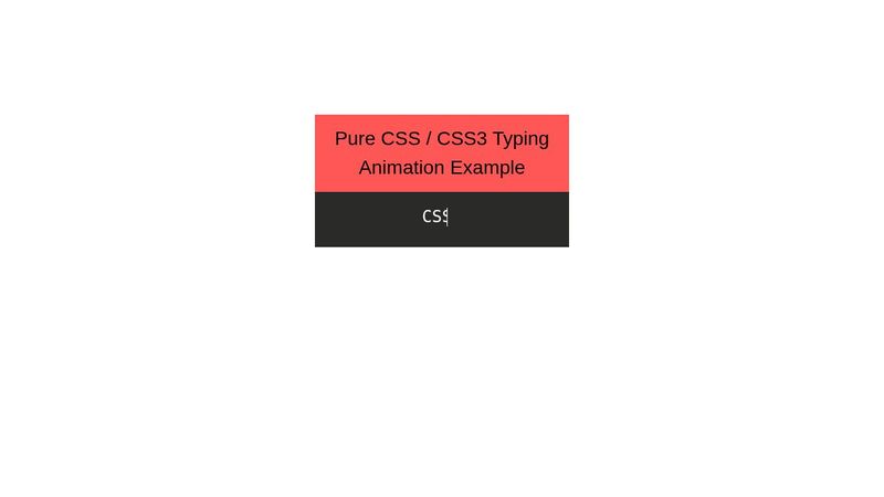Typing Animation w/o JS