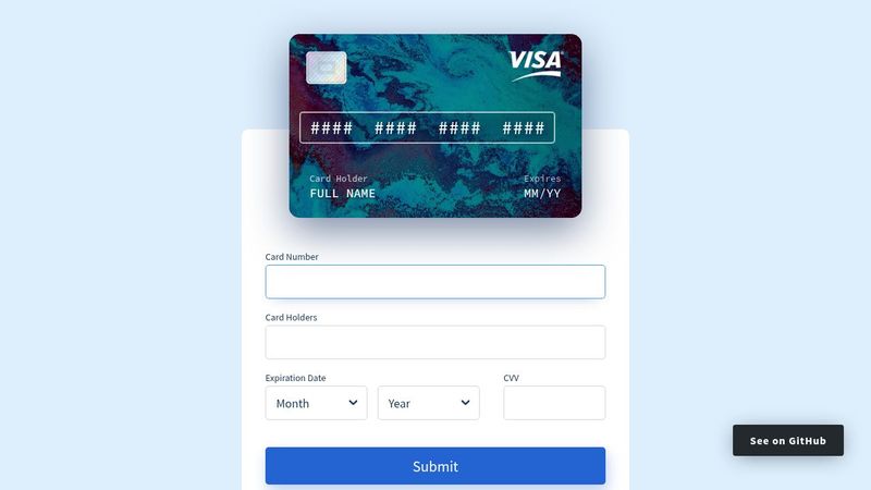 Credit Card Form - VueJs